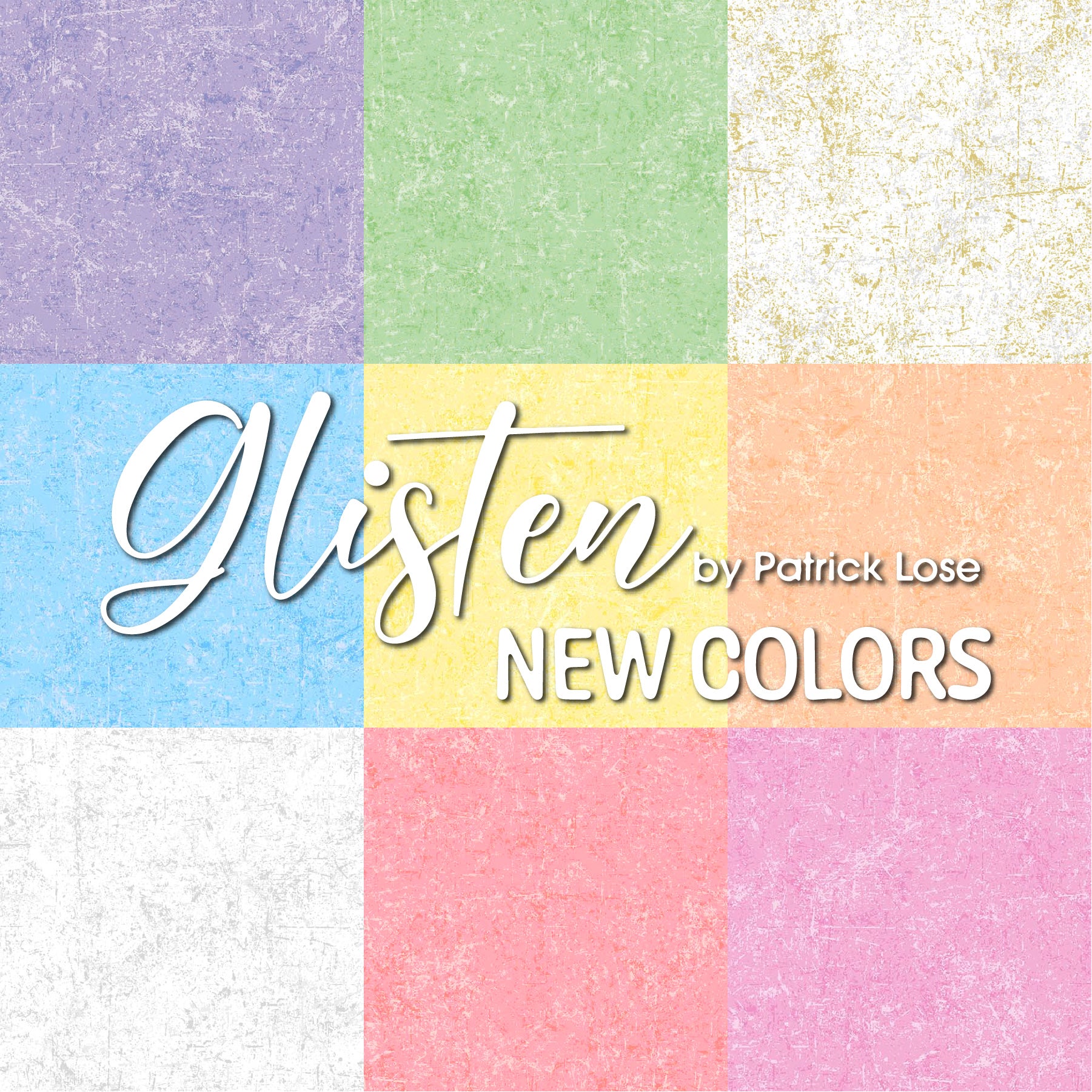 Glisten Pearlized Cotton Fabric (NEW COLORS) by Patrick Lose Studios ...