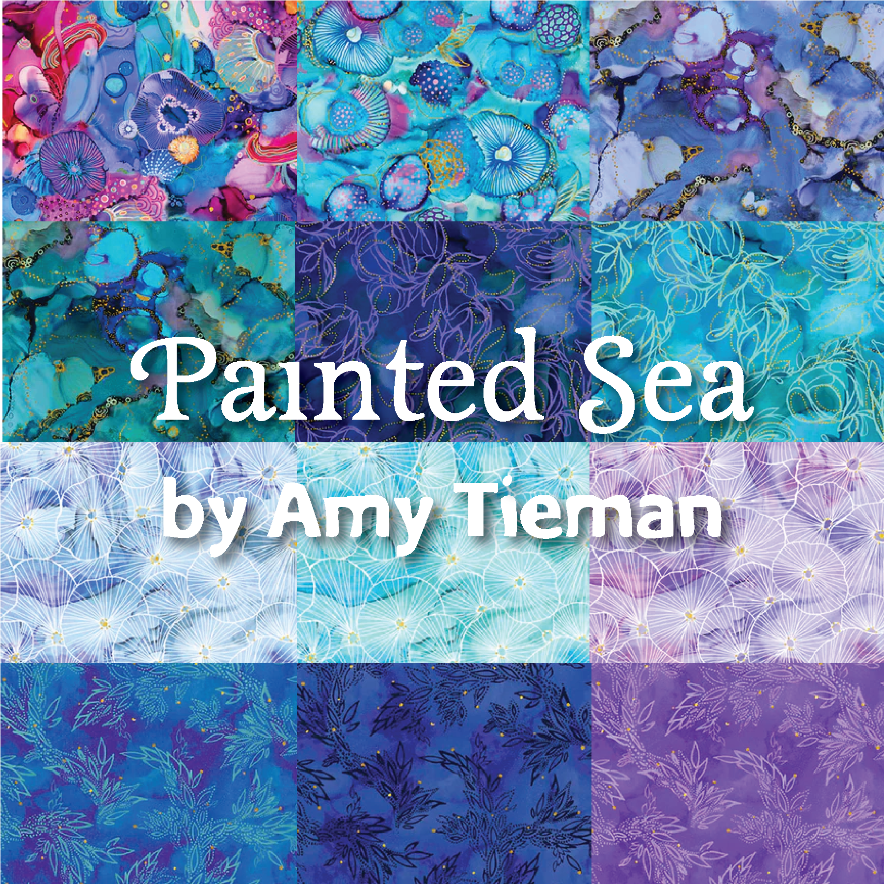 Painted Sea by Amy Tieman with P&B Textiles – Mx Domestic
