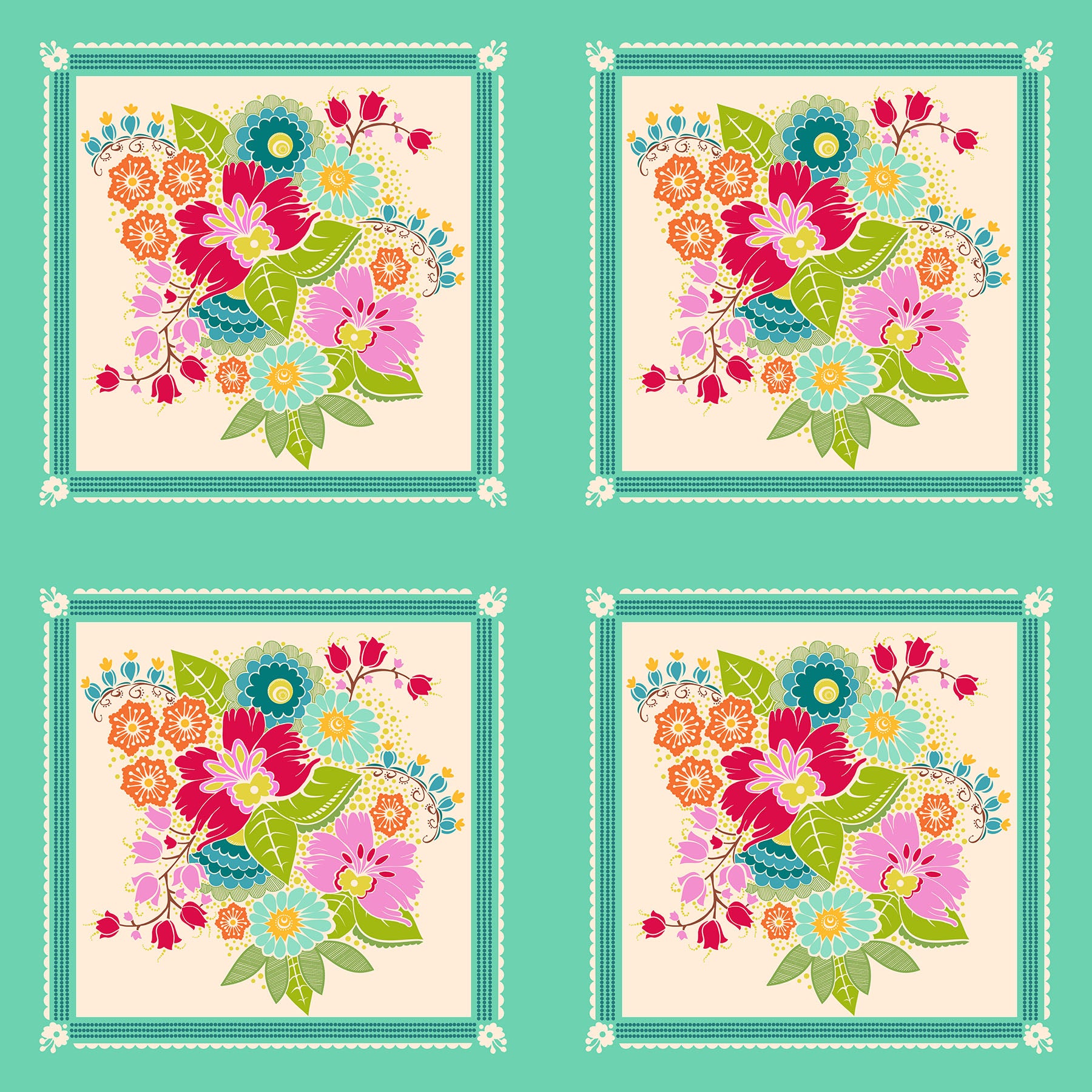 Allegory - Square Dance in Bright (24" x WOF Panel) - by Anna Maria Te ...