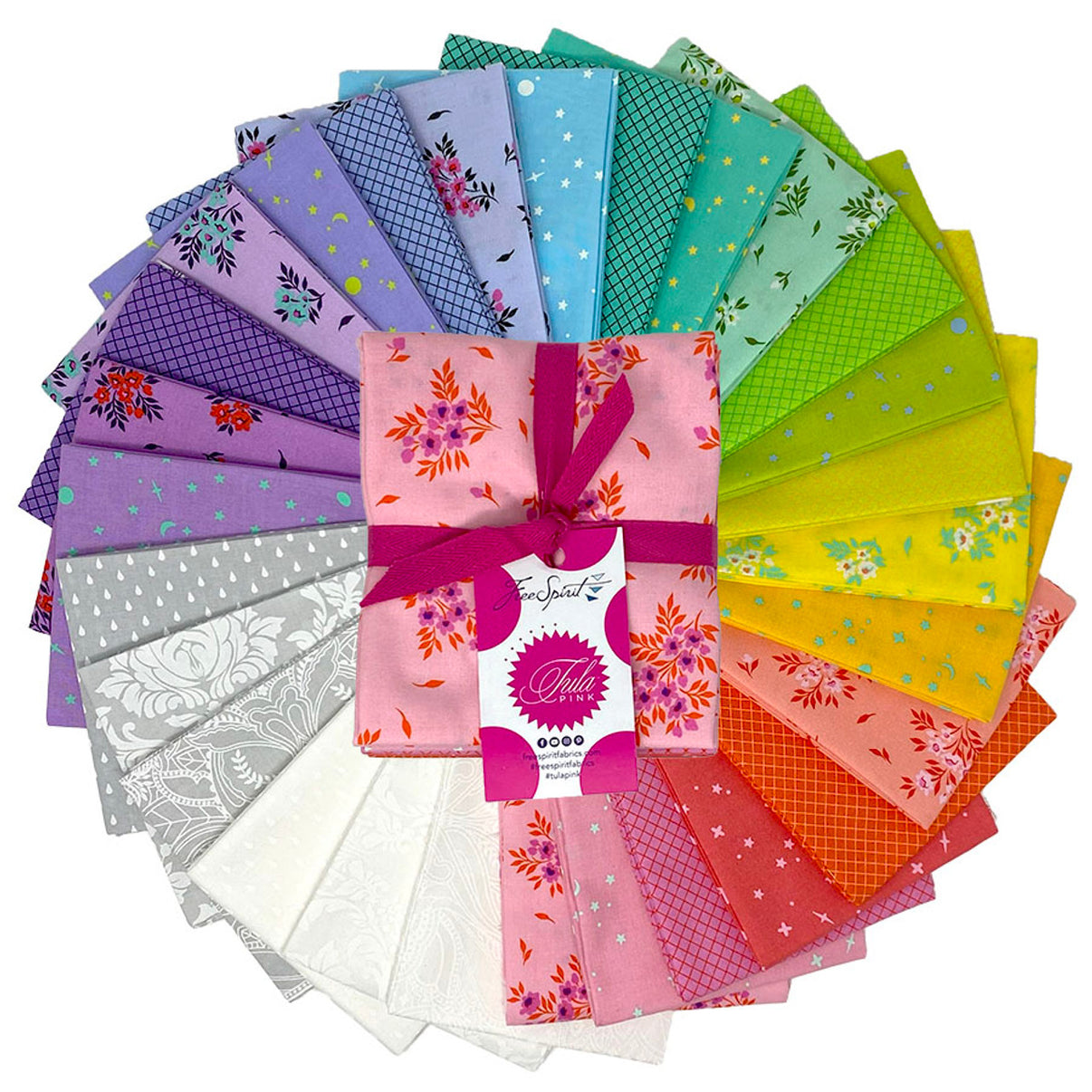 2025 True Colors Fat Quarter Bundle - Tula Pink with Free Spirit Fabri ...