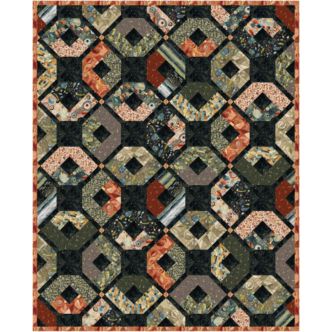 Elena Quilt Kit – Flora & Form Edition (56” x 70”) – Mx Domestic